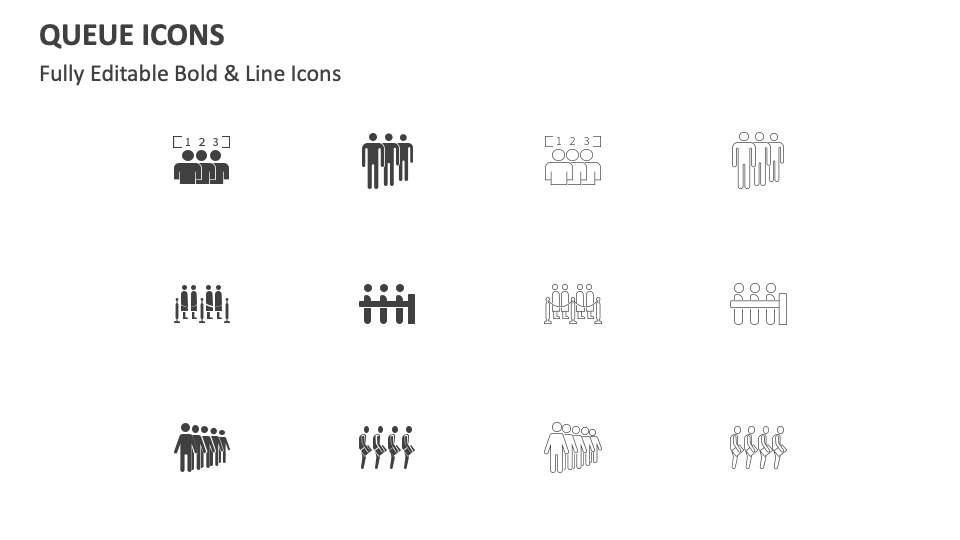 Queue Icons for Google Slides and PowerPoint Queue Icons for Google Slides and PowerPoint