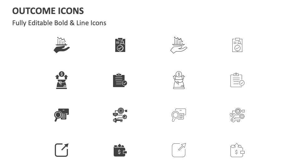 Outcome Icons for Google Slides and PowerPoint