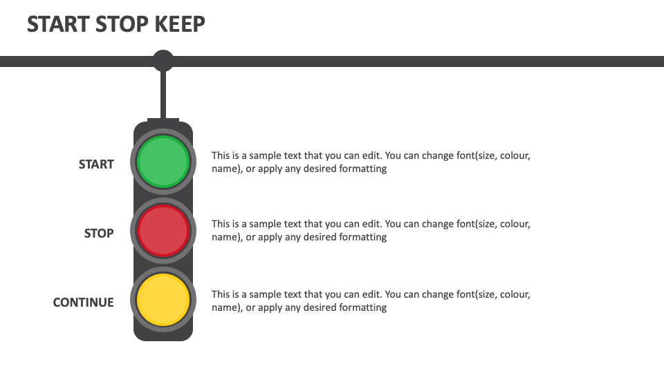 Start Stop Keep PowerPoint and Google Slides Template - PPT Slides