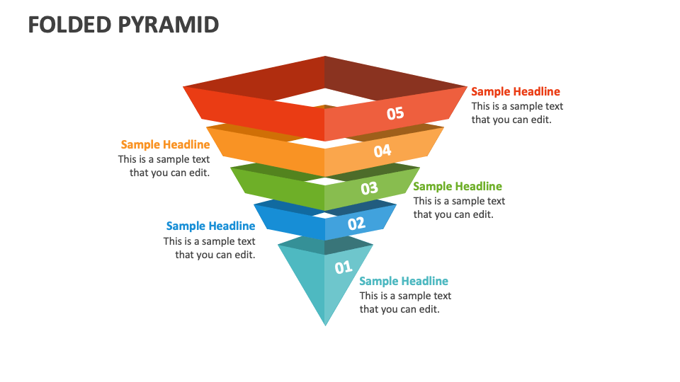 Folded Pyramid PowerPoint and Google Slides Template - PPT Slides
