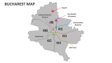 Bucharest Map for Google Slides and PowerPoint - PPT Slides