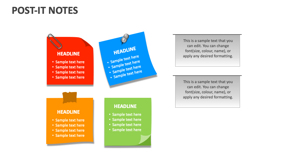 Post-it Notes Template for PowerPoint and Google Slides - PPT Slides