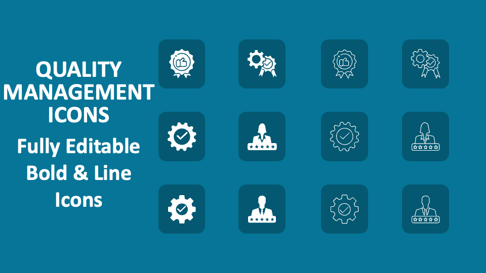 Quality Management Icons for Google Slides and PowerPoint