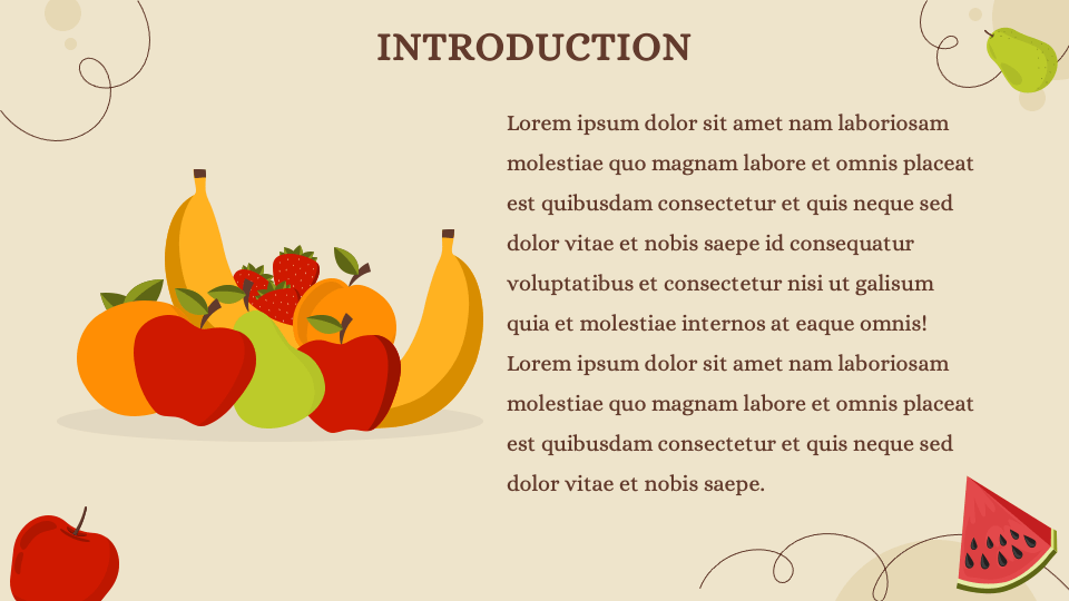 Free Fruits Presentation Theme for Google Slides and PowerPoint