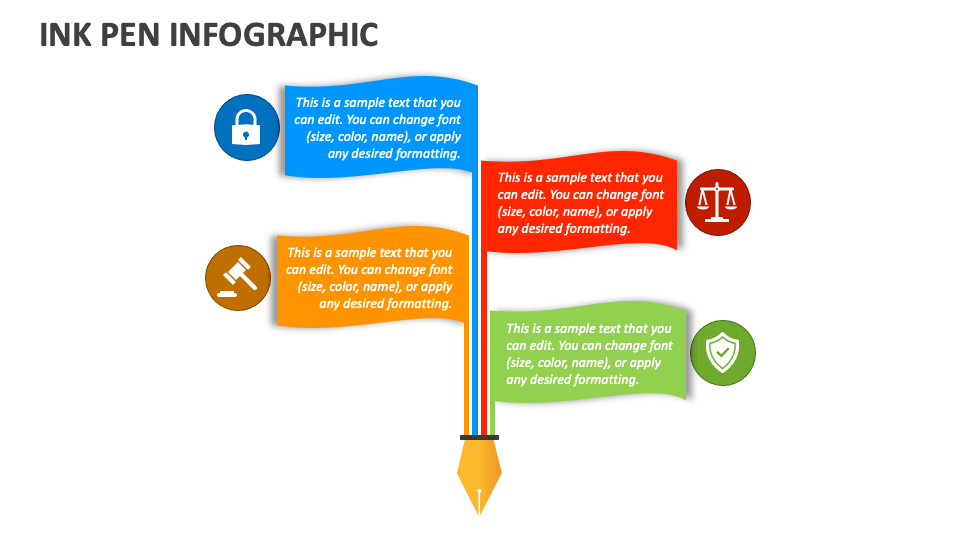 Ink Pen Infographic PowerPoint and Google Slides Template - PPT Slides