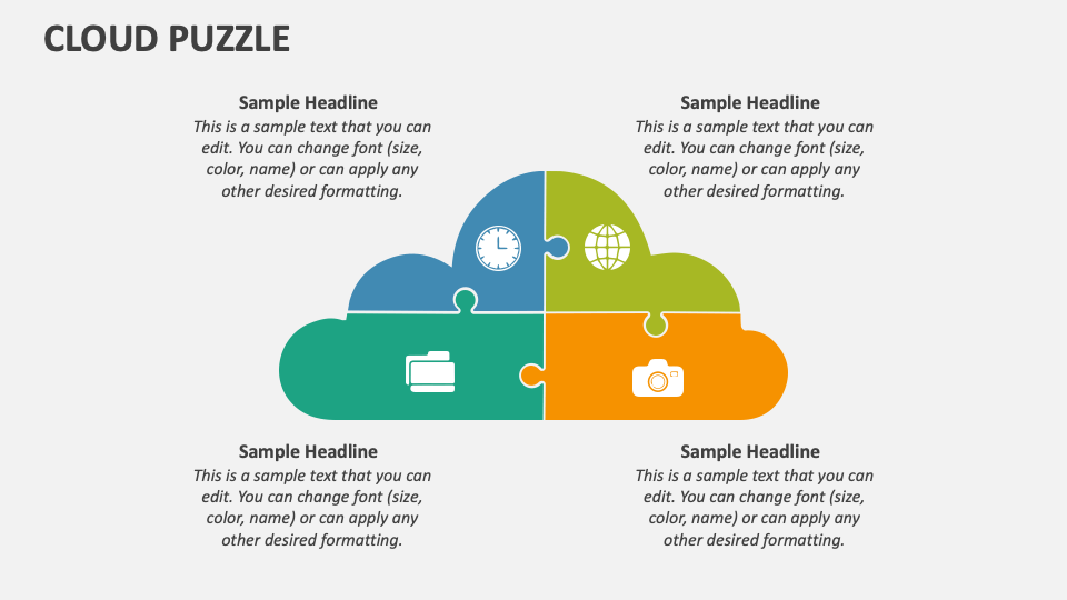 Cloud Puzzle PowerPoint and Google Slides Template - PPT Slides