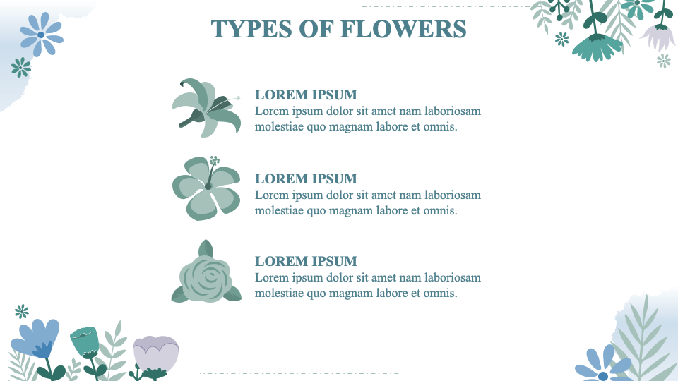 Free Flowers Presentation Theme for Google Slides and PowerPoint