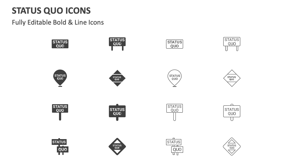 Status Quo Icons for Google Slides and PowerPoint