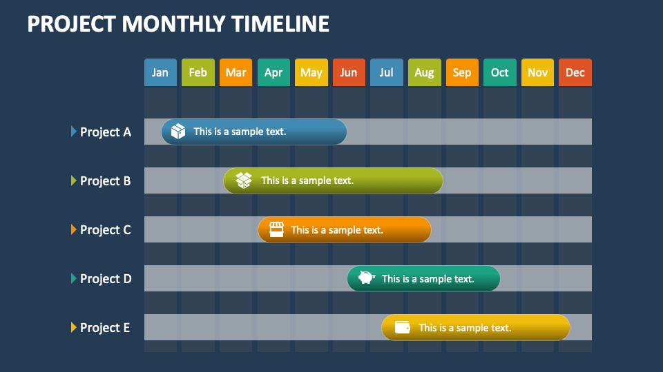 Project Monthly Timeline PowerPoint and Google Slides Template - PPT Slides Project Monthly Timeline PowerPoint and Google Slides Template - PPT Slides