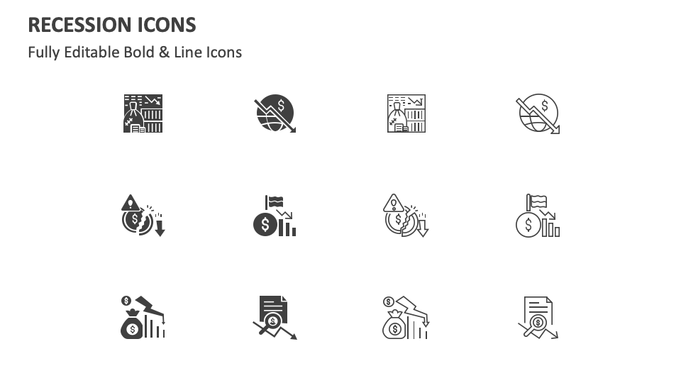 Recession Icons for Google Slides and PowerPoint