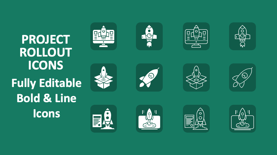 Project Rollout Icons for PowerPoint and Google Slides - PPT Slides