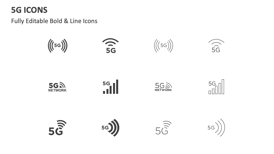 5G Icons for Google Slides and PowerPoint