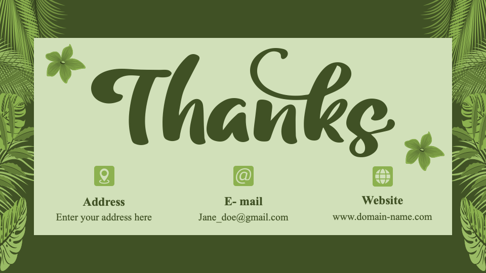 Free Greenery Presentation Theme for Google Slides and PowerPoint