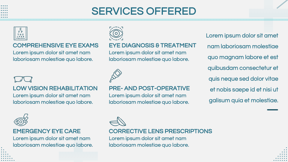 Eye Care Clinic Business Plan Template for Google Slides and PowerPoint ...