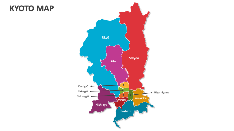 Kyoto Map for Google Slides and PowerPoint - PPT Slides
