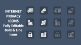 Internet Privacy Icons for Google Slides and PowerPoint
