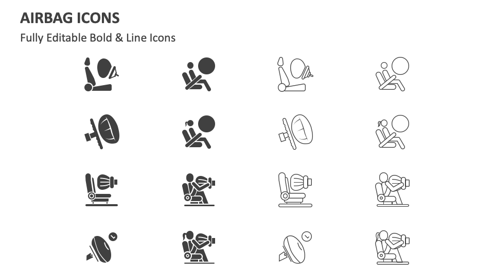 Airbag Icons for Google Slides and PowerPoint