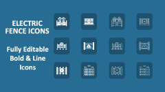 Electric Fence Icons for Google Slides and PowerPoint