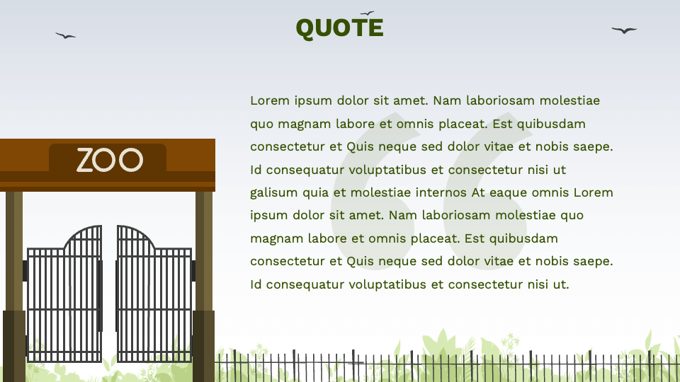 Free Zoo Presentation Theme for Google Slides and PowerPoint