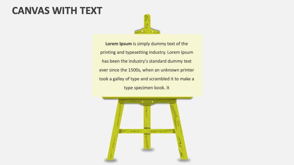 Canvas with Text PowerPoint and Google Slides Template - PPT Slides