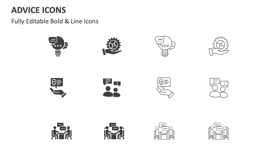 Advice Icons for PowerPoint and Google Slides - PPT Slides