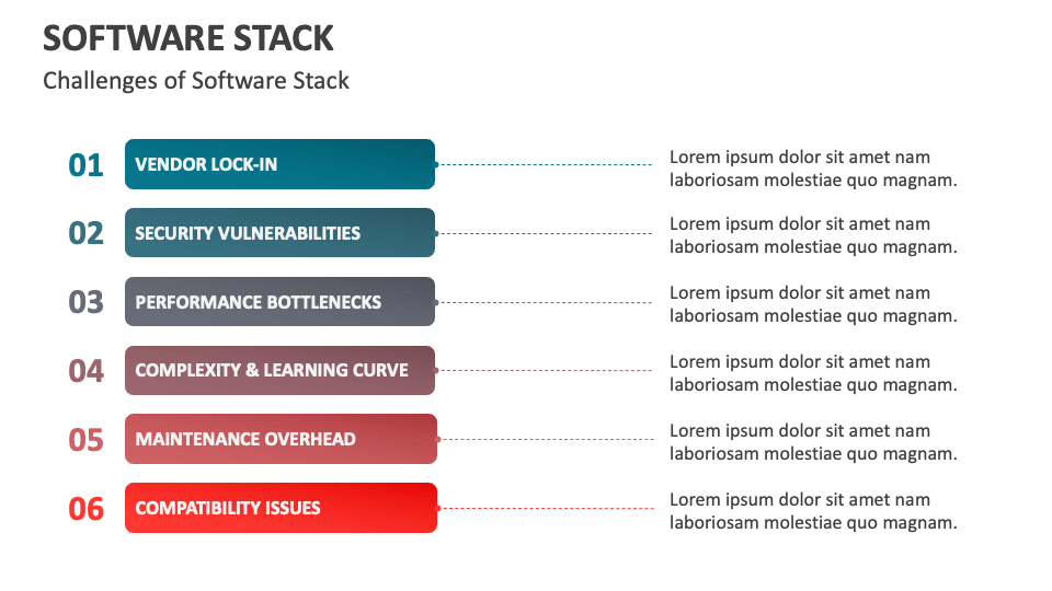Software Stack Template for Google Slides and PowerPoint - PPT Slides