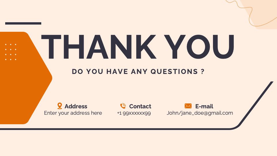 Minimal Orange Presentation for Google Slides and PowerPoint