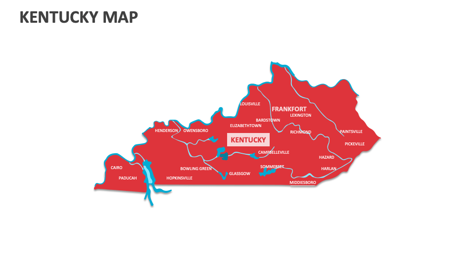 Kentucky Map for Google Slides and PowerPoint - PPT Slides