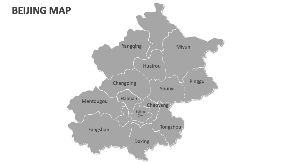 Beijing Map for Google Slides and PowerPoint - PPT Slides
