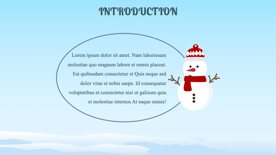 Snowman Presentation Theme for PowerPoint and Google Slides - PPT Slides