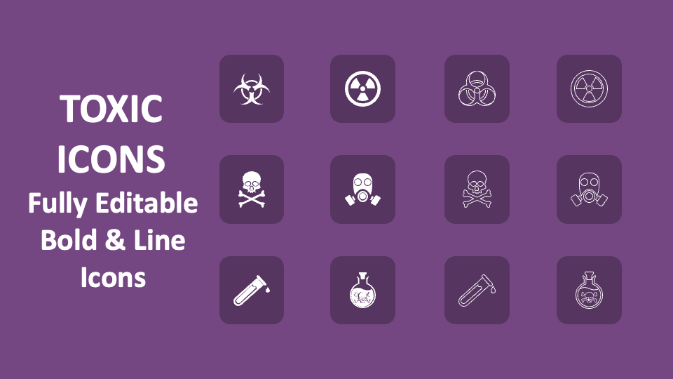 Toxic Icons for Google Slides and PowerPoint