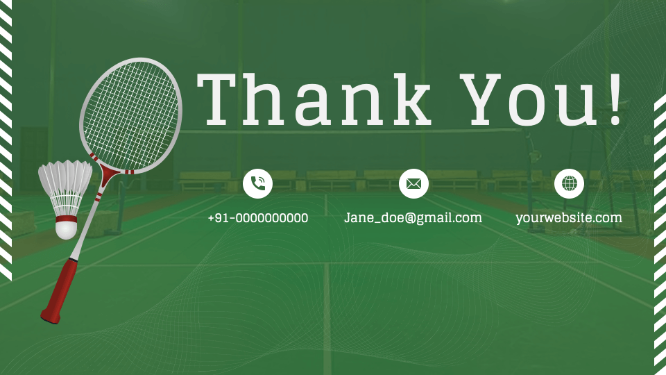 Free - Badminton Academy Presentation Theme for Google Slides and ...