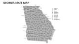 Georgia State Map for Google Slides and PowerPoint - PPT Slides