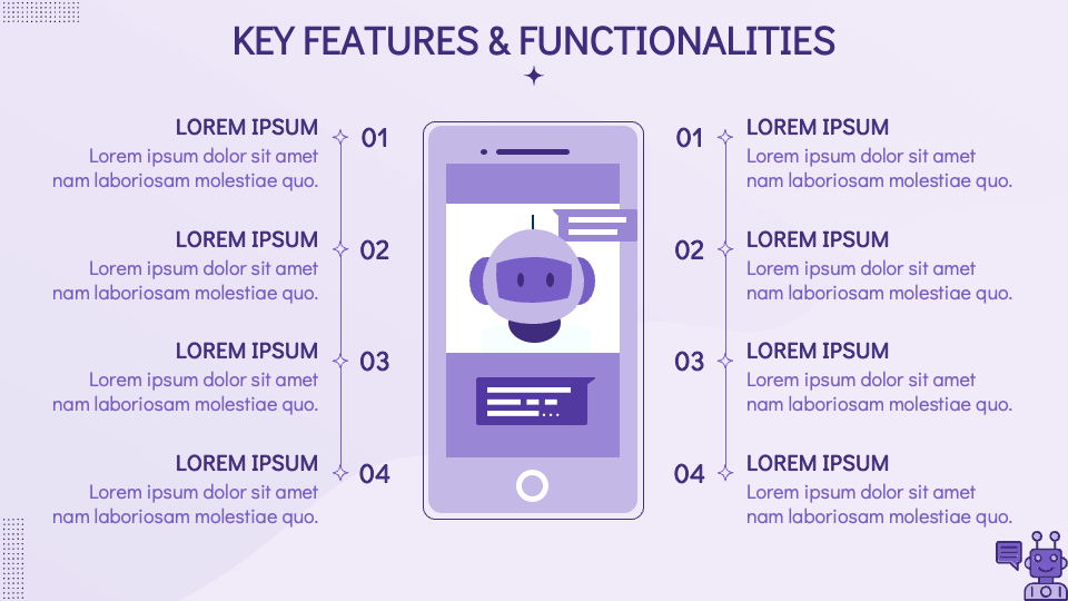 AI Chatbot App Pitch Deck for Google Slides and PowerPoint