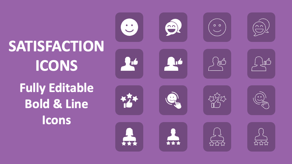 Satisfaction Icons for Google Slides and PowerPoint