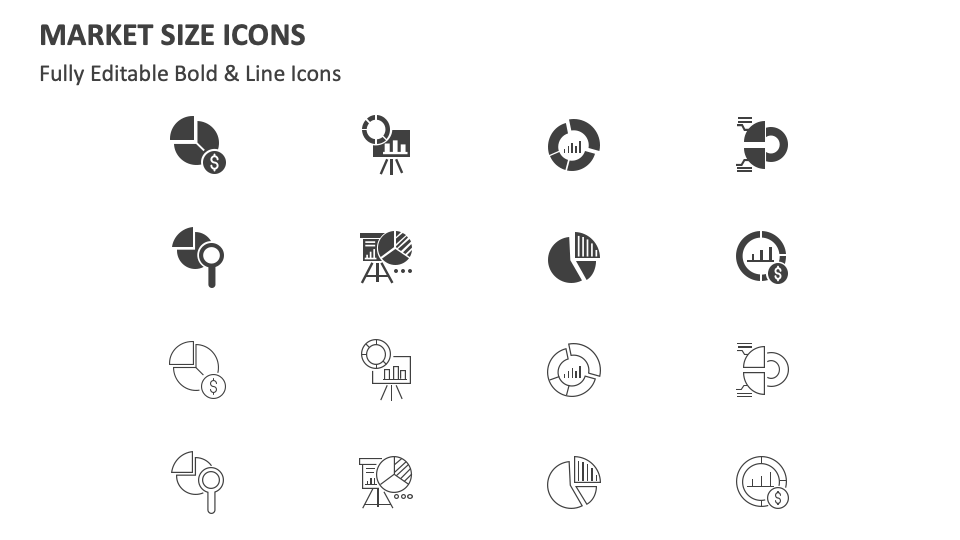 Market Size Icons for Google Slides and PowerPoint