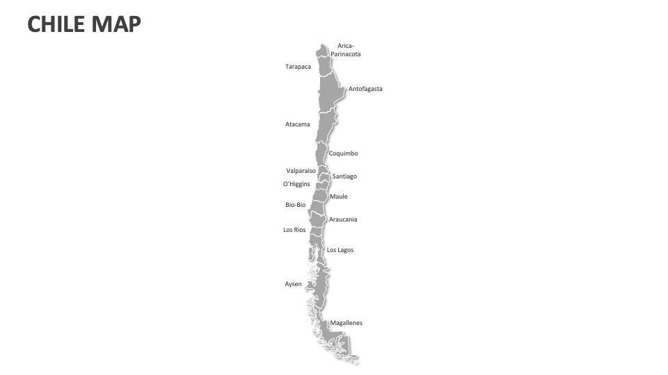 Chile Map for Google Slides and PowerPoint - PPT Slides