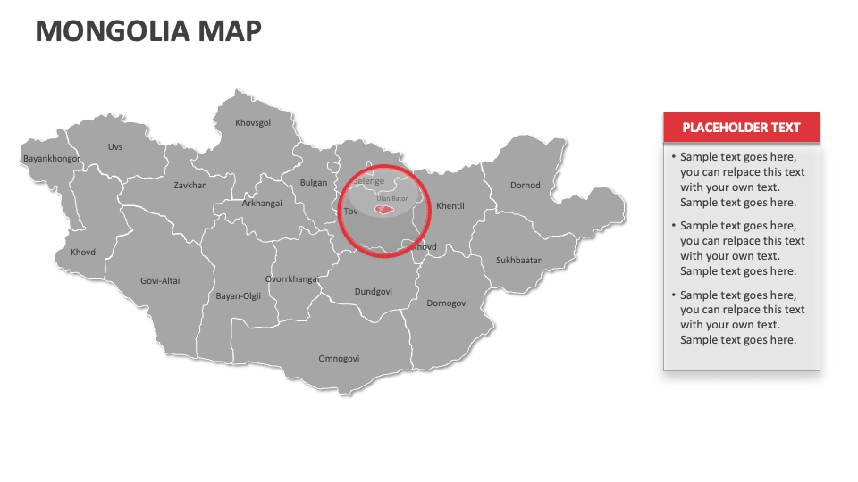 Mongolia Map for Google Slides and PowerPoint - PPT Slides