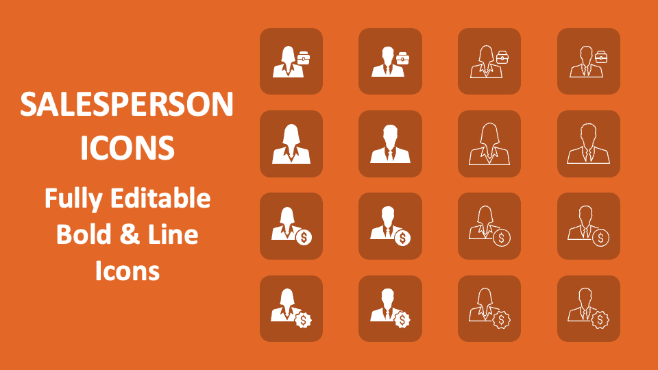Salesperson Icons for Google Slides and PowerPoint