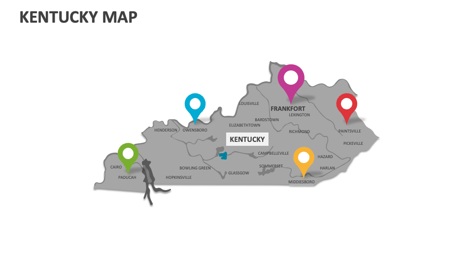 Kentucky Map for Google Slides and PowerPoint - PPT Slides