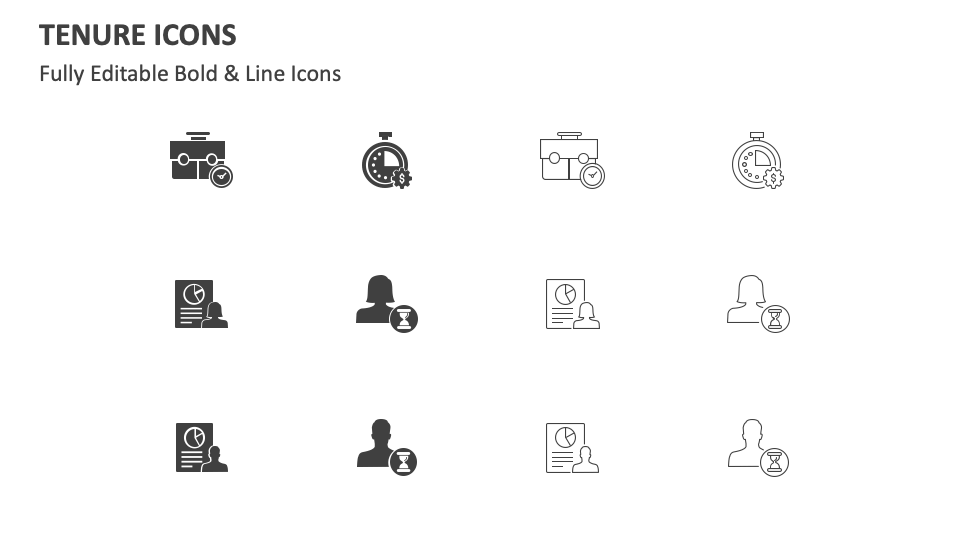 Tenure Icons for Google Slides and PowerPoint