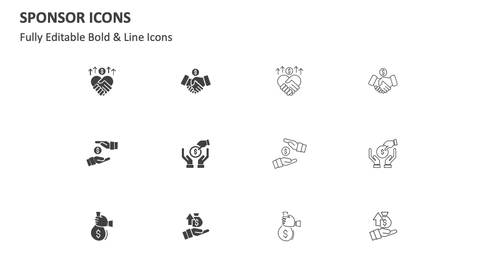Sponsor Icons for Google Slides and PowerPoint