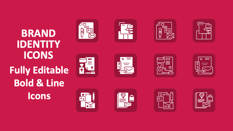 Brand Identity Icons for PowerPoint and Google Slides - PPT Slides