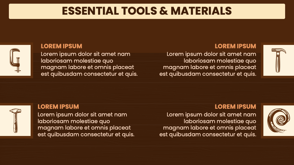 Free Carpentry Theme for Google Slides and PowerPoint
