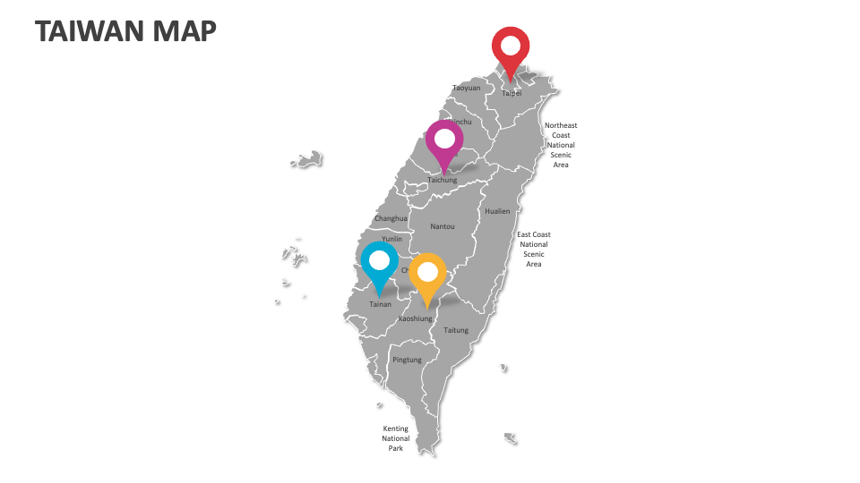 Taiwan Map for Google Slides and PowerPoint - PPT Slides
