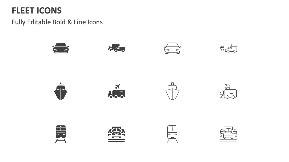 Fleet Icons for Google Slides and PowerPoint