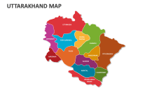 Uttarakhand Map for Google Slides and PowerPoint - PPT Slides