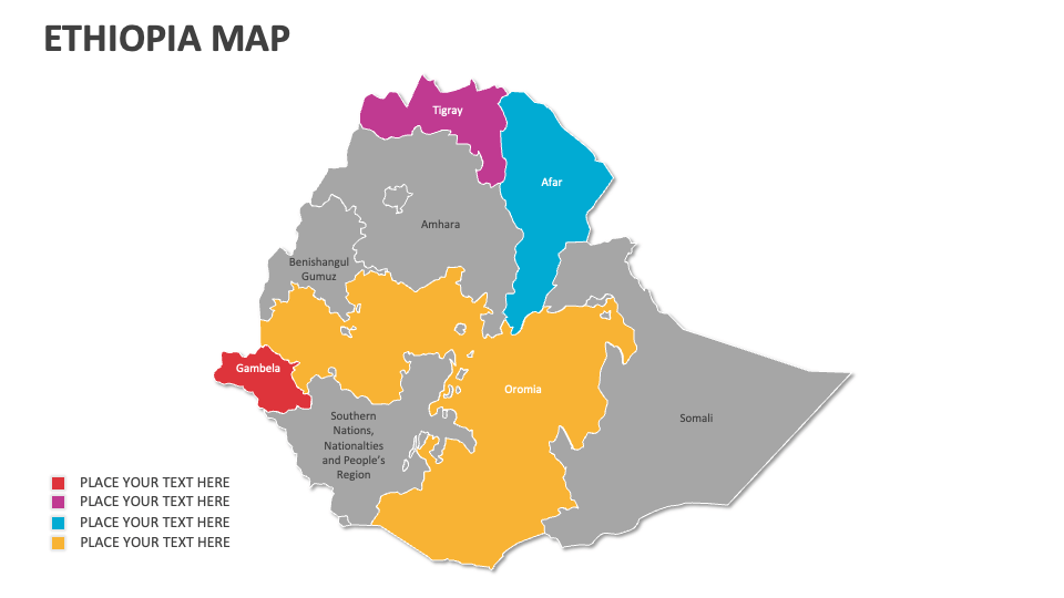 Ethiopia map for Google Slides and PowerPoint - PPT Slides