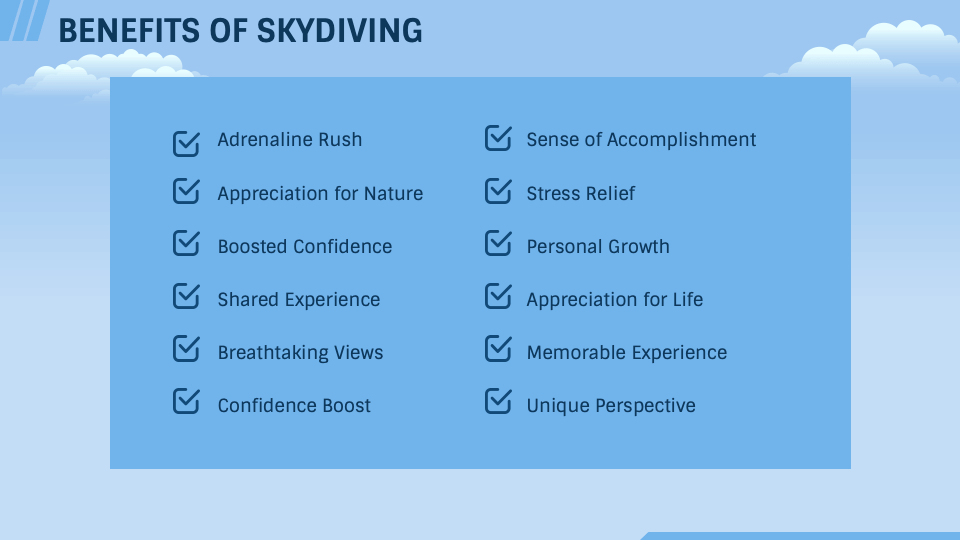 Free Skydiving Presentation Theme for Google Slides and PowerPoint