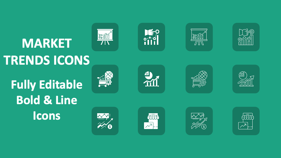 Market Trends Icons for Google Slides and PowerPoint